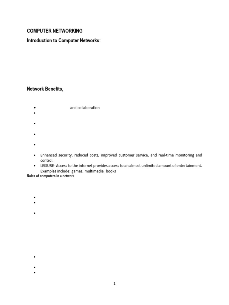 Inroduction To Computer Networking - 2025 | PDF | Computer Network | Internet Access