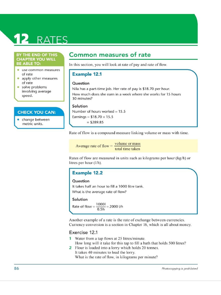 Rates 1 | PDF