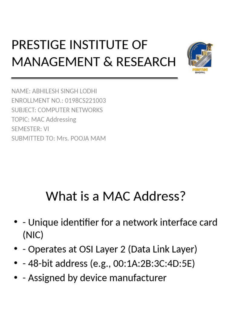 Understanding MAC Addressing | PDF