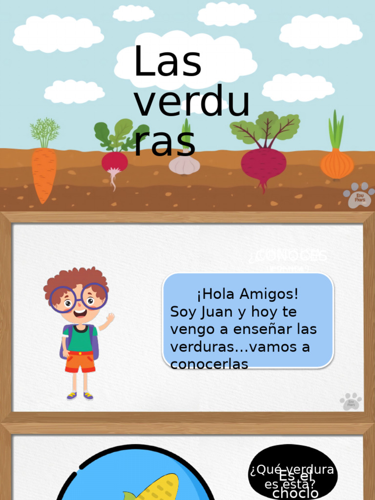 Conociendo las Verduras para Niños | PDF