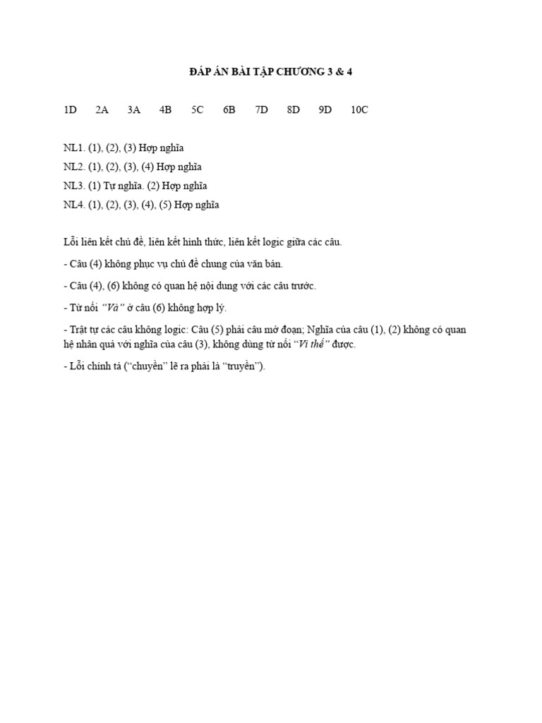 Đáp Án Bài Tập Chương 3_4_hk2.24_25 | PDF