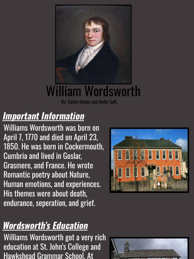 William Wordsworth: Romantic Poet Insights | PDF