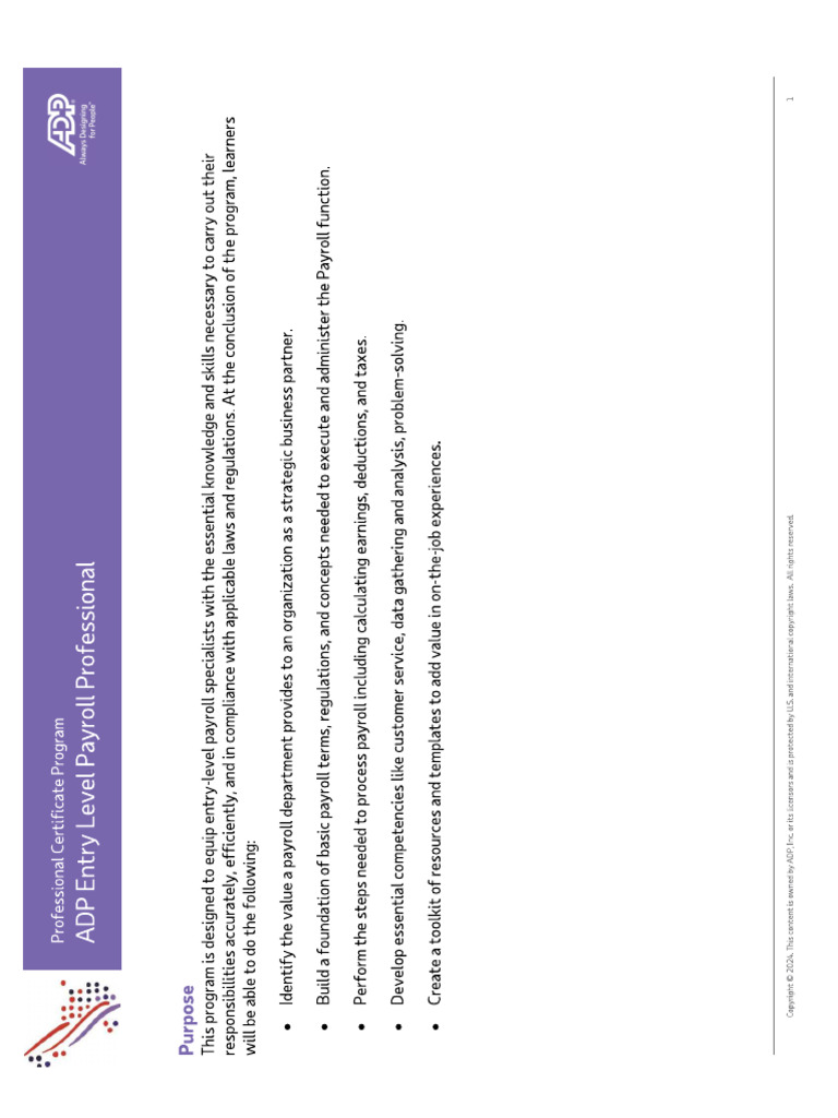 Payroll Professional Certificate Syllabus | PDF