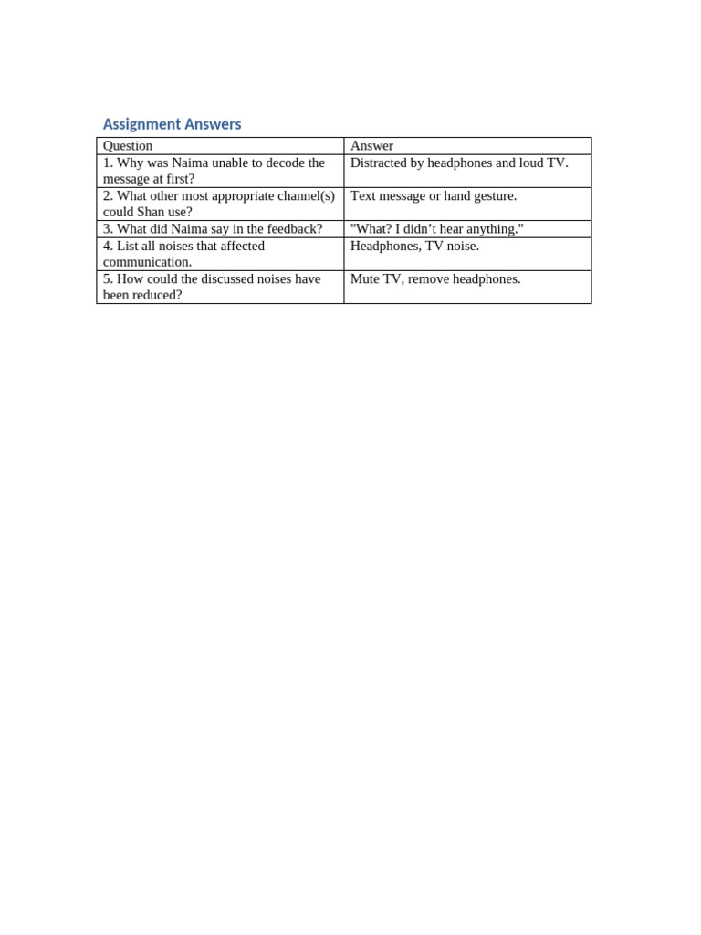Assignment Answers | PDF