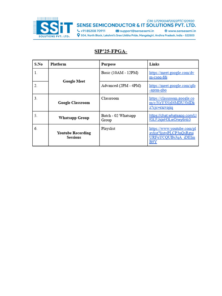Ssit Sip'25 Batch 02 Fpga | PDF
