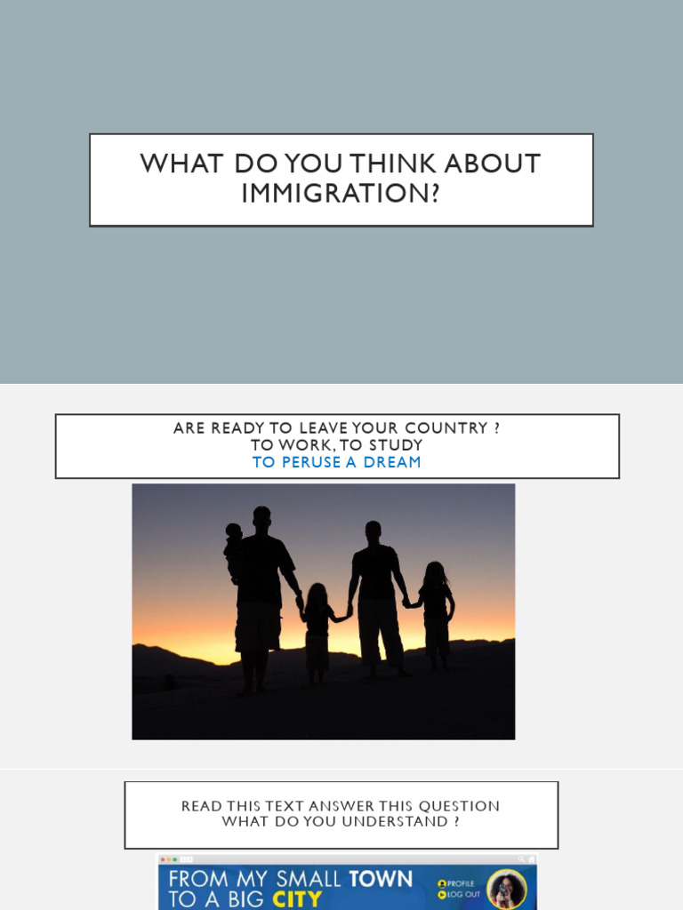 What Do You Think About Immigration | PDF | Noun | Grammatical Number