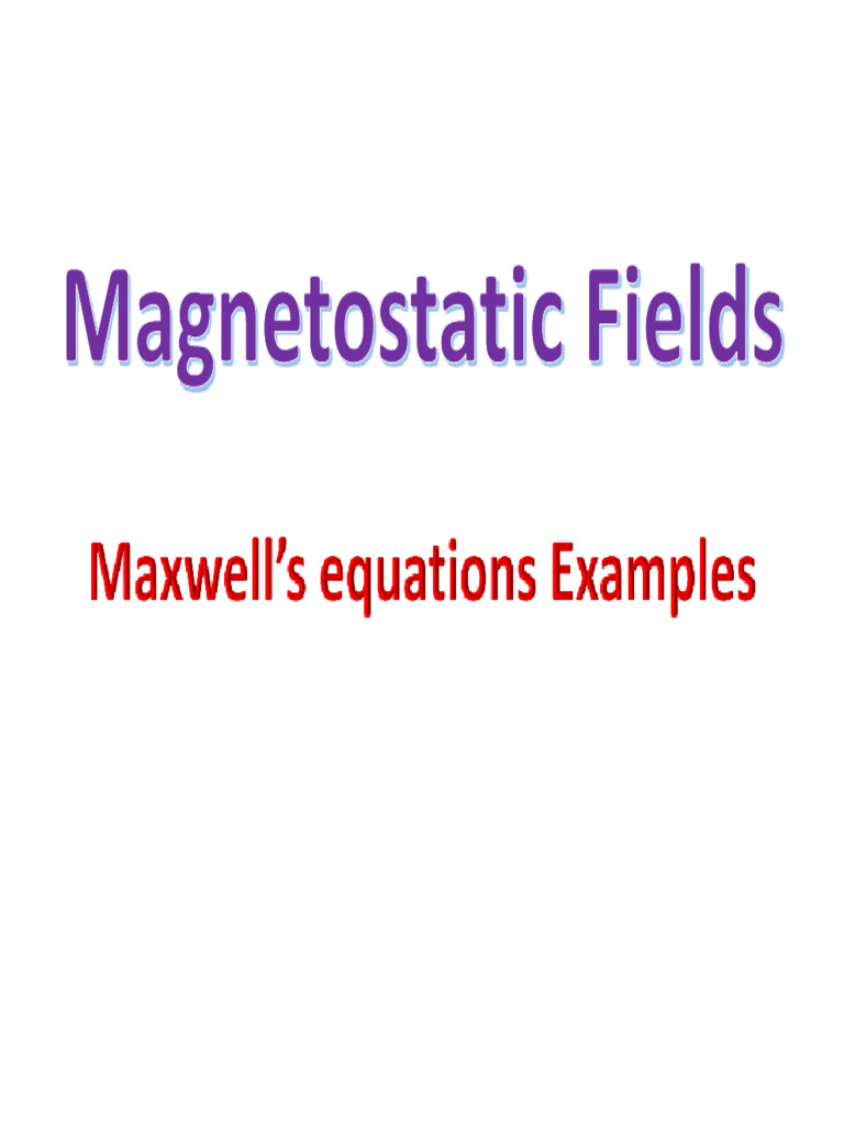 Examples of Maxwell's Equations | PDF | Coordinate System ...