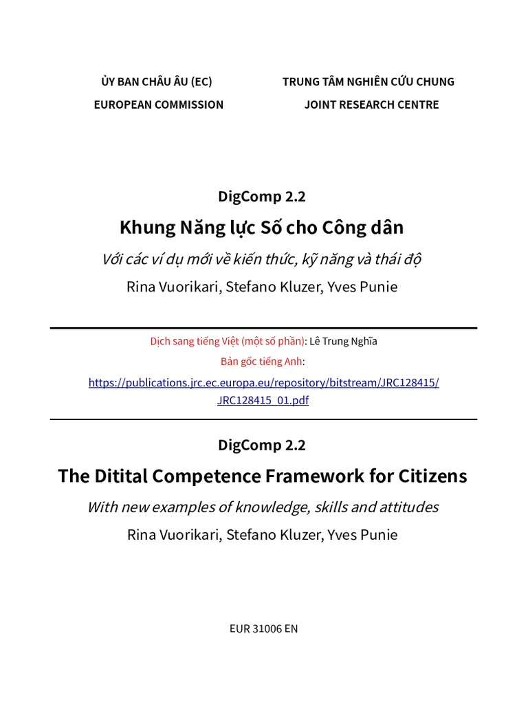 Digcomp 2.2 | PDF
