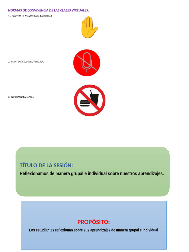 Normas para Clases Virtuales | PDF