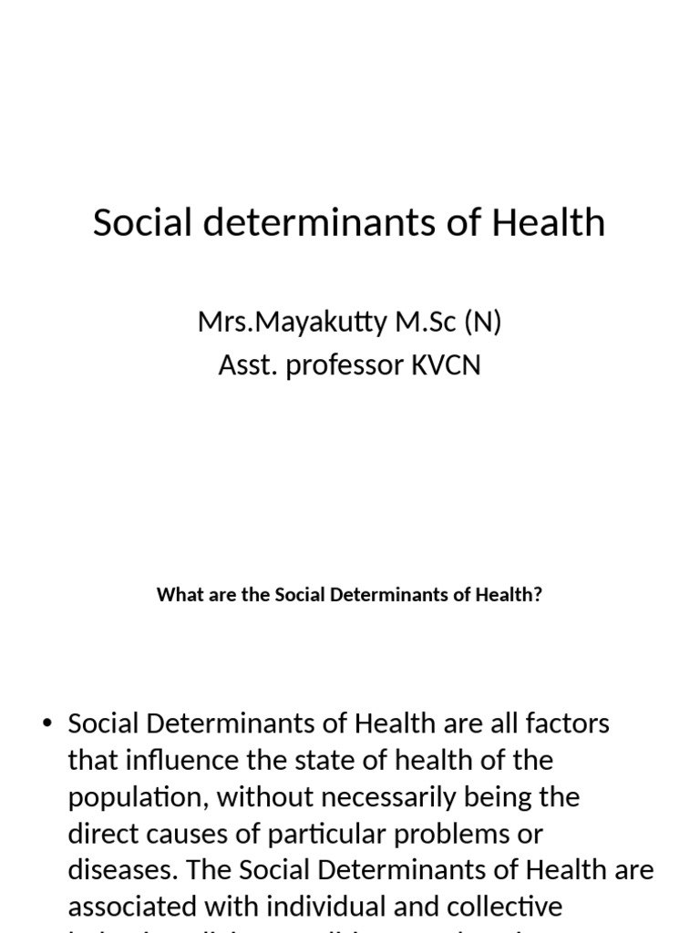 Social Determinants of Health | PDF | Social Inequality ...