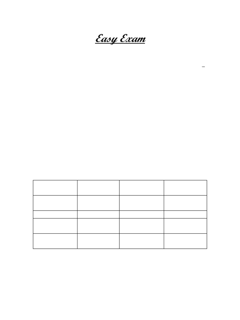 Easy Exam 2014 | PDF