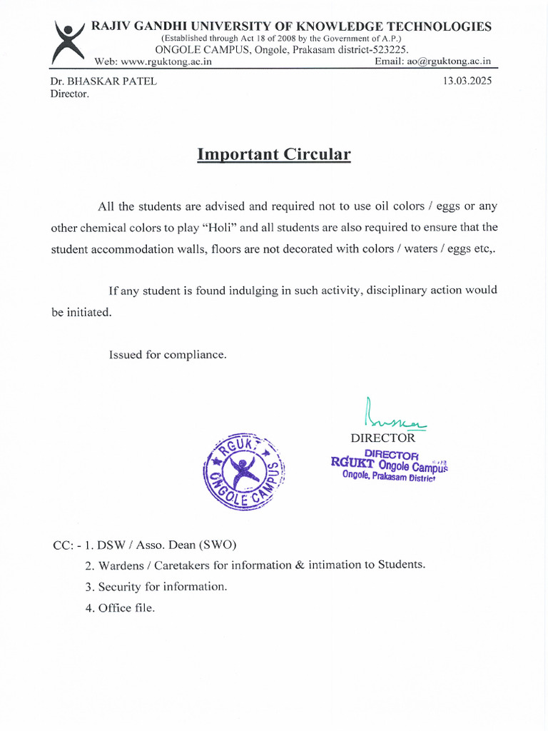 Students Circular | PDF