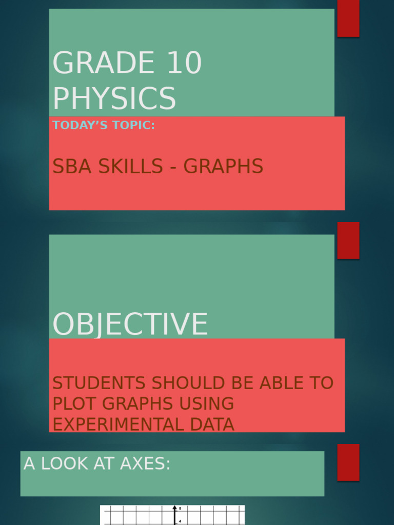 CSEC Physics Lesson On GRAPHS - Power Point | PDF