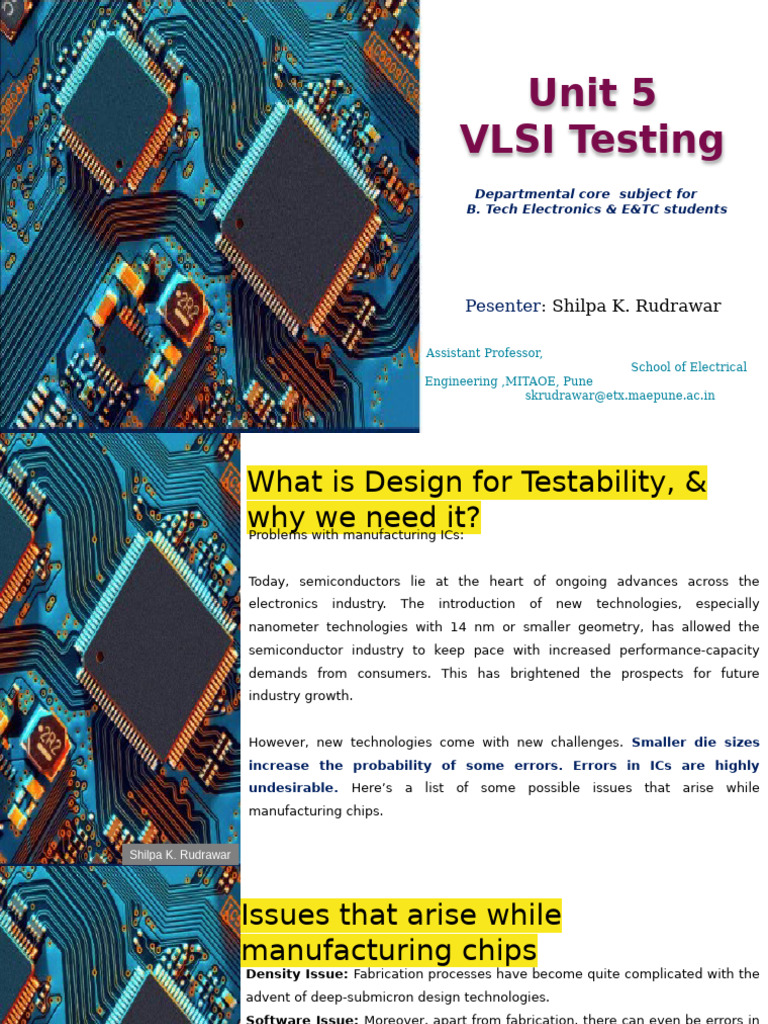 VLSI Testing: Importance of Design for Testability | PDF | Integrated ...