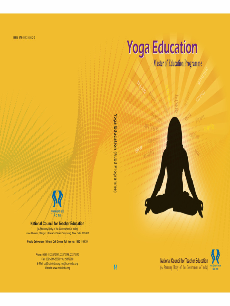 Yoga Education - M.ed - English | PDF | Mind | Yoga