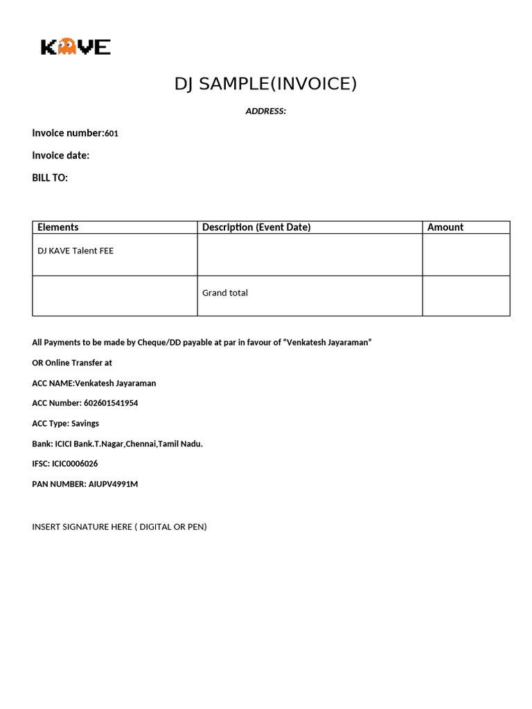 sample invoice | PDF