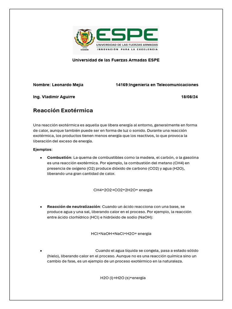 Taller 3 Parical Quimica Leonardo Mejia | PDF | Fenómenos científicos ...