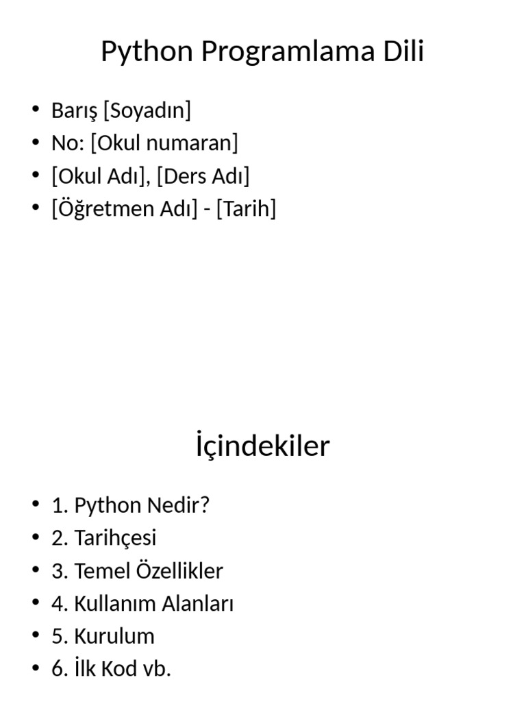 Python_Programlama_Sunumu | PDF
