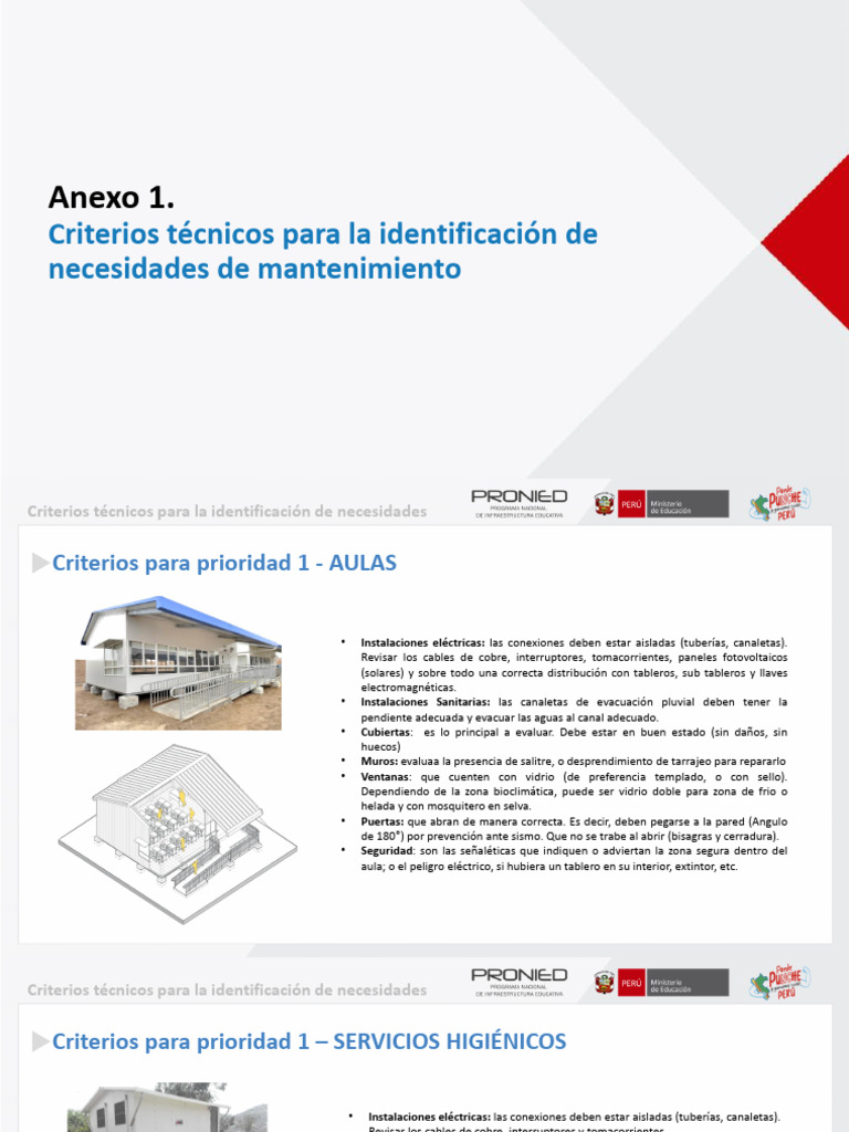 Anexo 1. Criterios Técnicos para Identificación de Necesidades de Mantenimiento | PDF ...