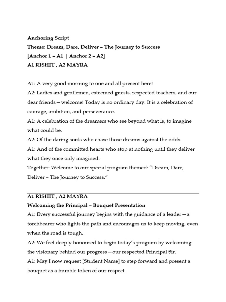 Special Assembly 9A Anchoring-1 | PDF | Dream | Courage