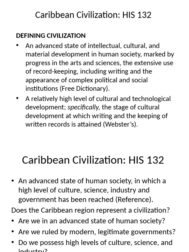 Caribbean Civilization or Caribbean History | PDF | Liberal Arts Education