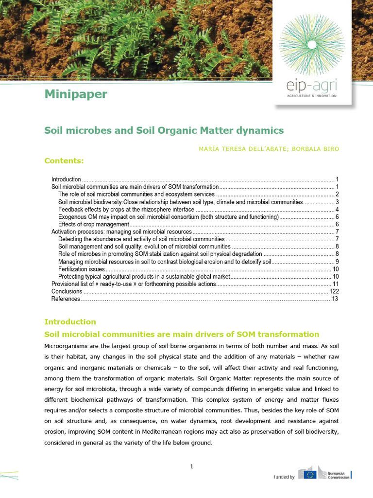 Soil Microbes and Organic Matter Dynamics | PDF | Soil | Ecosystem