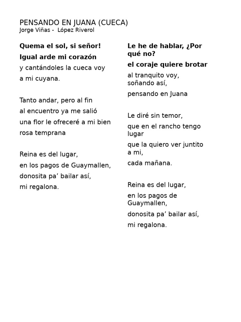 Pensando en Juana | PDF