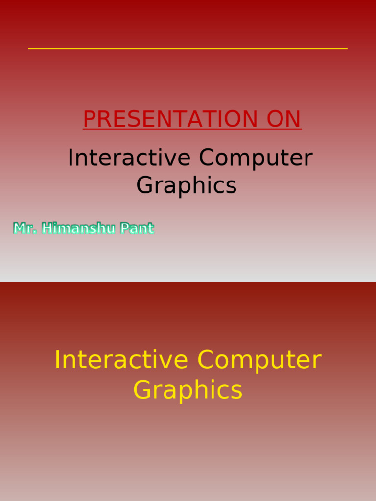 Interactive Computer Graphics | PDF | Rendering (Computer Graphics) | Computer Graphics
