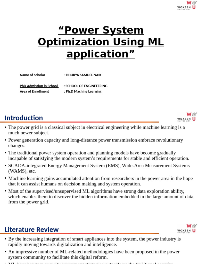 ML Optimization in Power Systems | PDF | Machine Learning | Learning