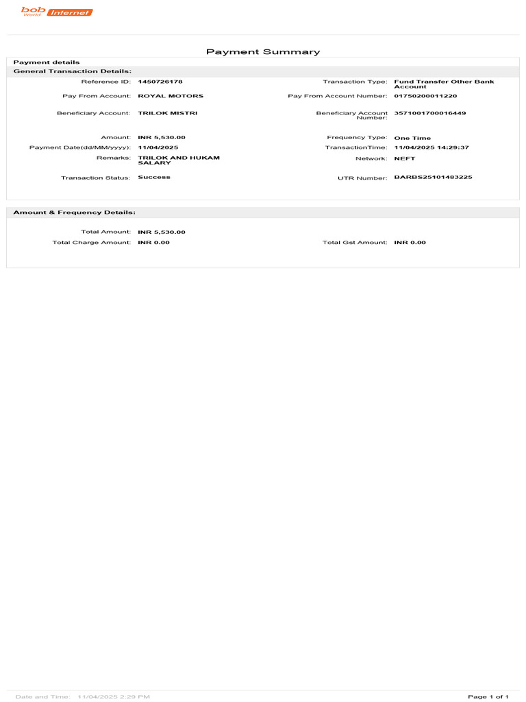 Initiate Single Entry Payment Summary UX511!04!2025 | PDF