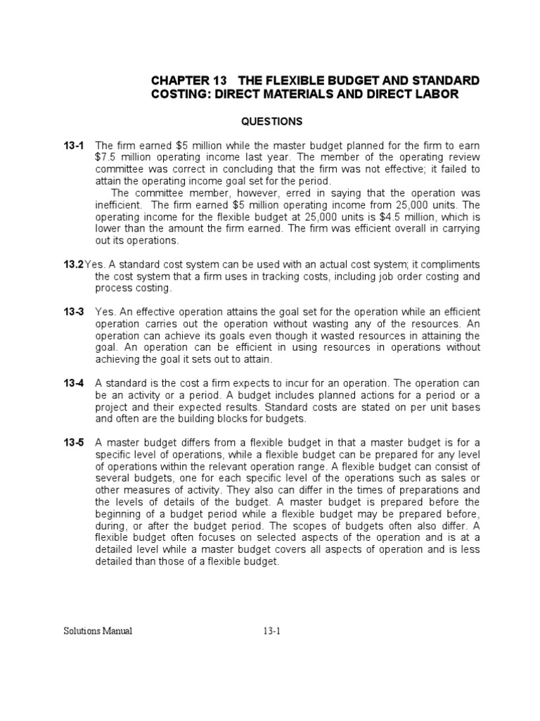 Chap 013 | PDF | Cost Accounting | Labour Economics