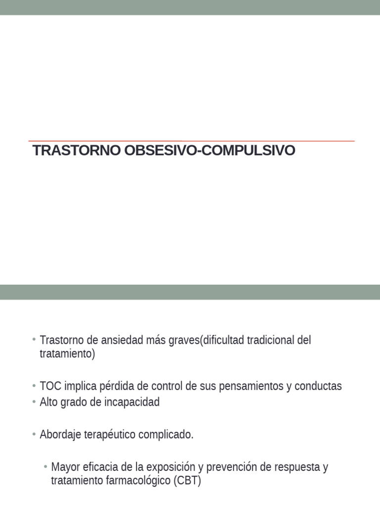 Características y Evaluación | PDF | Desorden obsesivo compulsivo ...