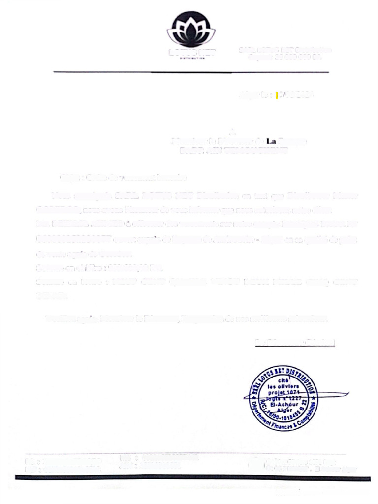 Alger 1e 13: Ie Directeur de Banque Badr El Malah A | PDF