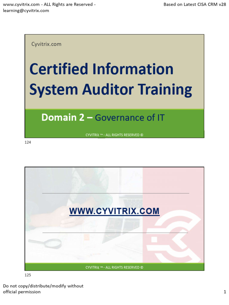 CISA+Domain+2+Cyvitrix+ +Updated+2024 | PDF | Computer Security | Security