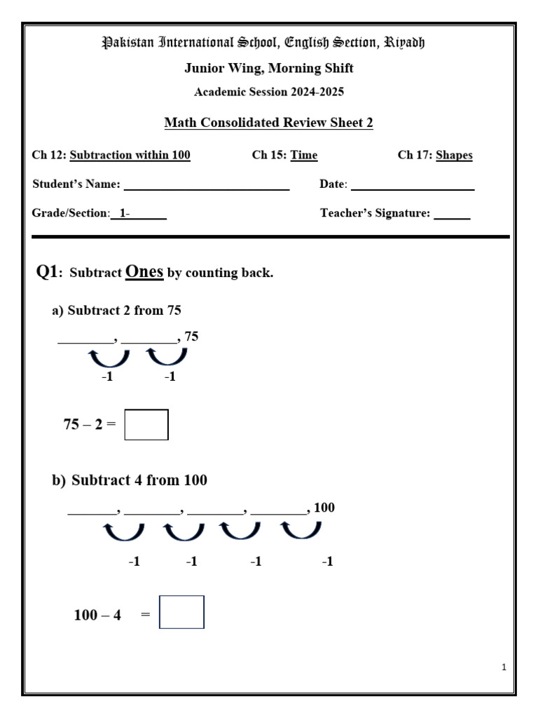 Consolidated Review Sheet 2 Pdf