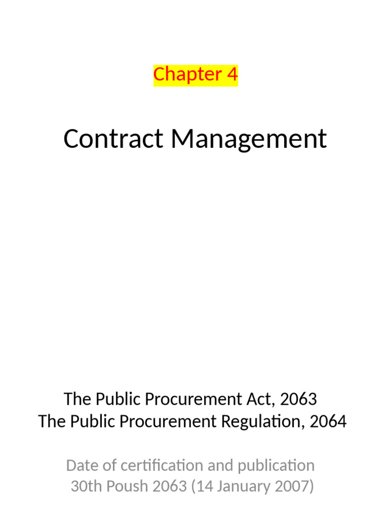 Chapter 4 Sector Contract Management | PDF | Offer And Acceptance | Consideration