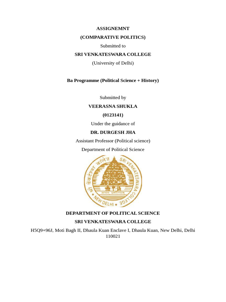 Understanding Comparative Politics | PDF | System | Governance
