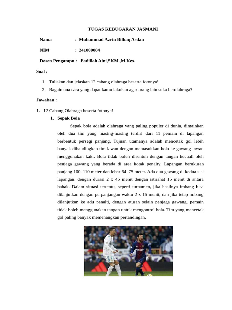 M Azrin Bilhaq_TUGAS KEBUGARAN JASMANI | PDF