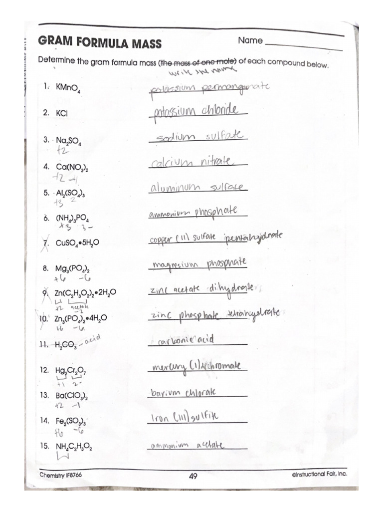 Break Packet Intro Chem | PDF