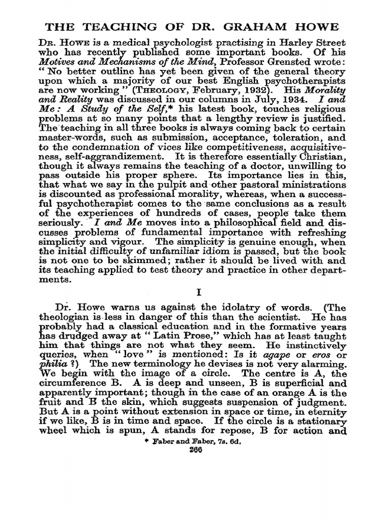 The Teaching of Dr. Graham Howe | PDF | Jesus | Logos