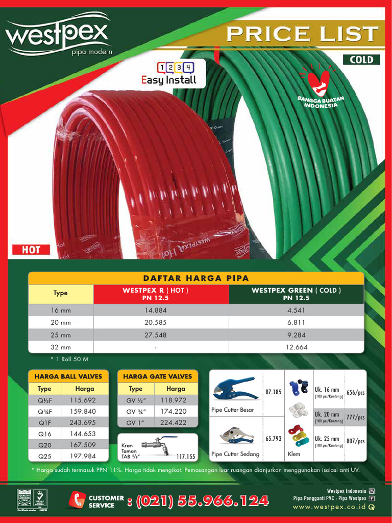 06 - Price List - WESTPEX R & GREEN - Efektif April 2022 - New - Low ...