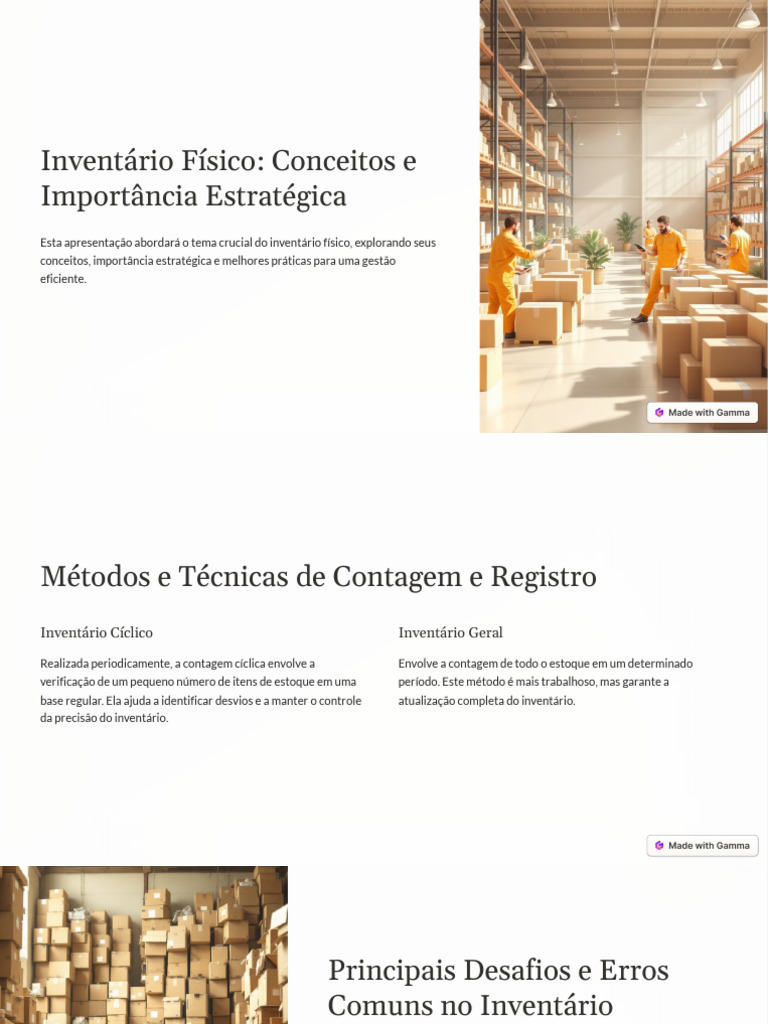 Importância do Inventário Físico e Práticas | PDF