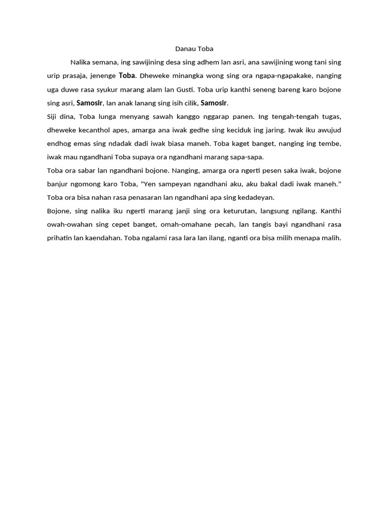 Toba Lan Samosir 1 | PDF