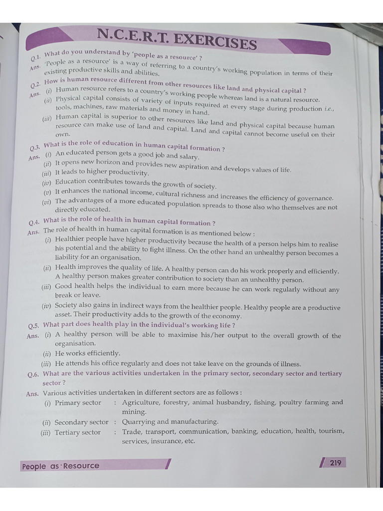 NCERT and Extra Questions of CH - 2 (Economics) | PDF