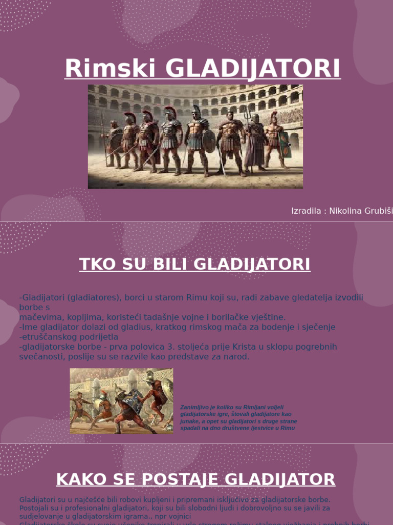 Rimski Gladijatori | PDF