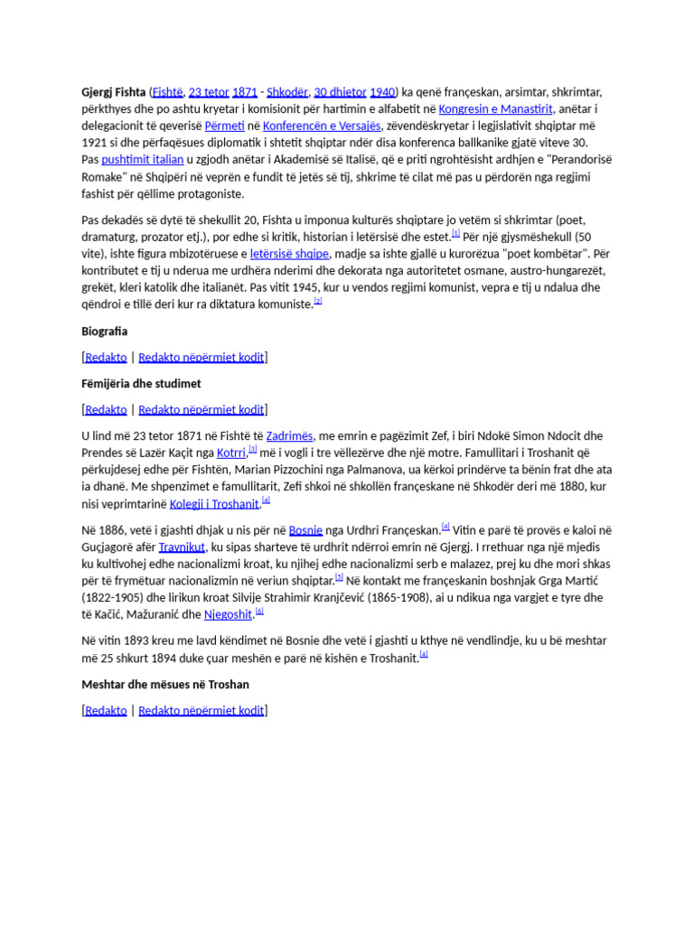 Gjergj Fishta | PDF