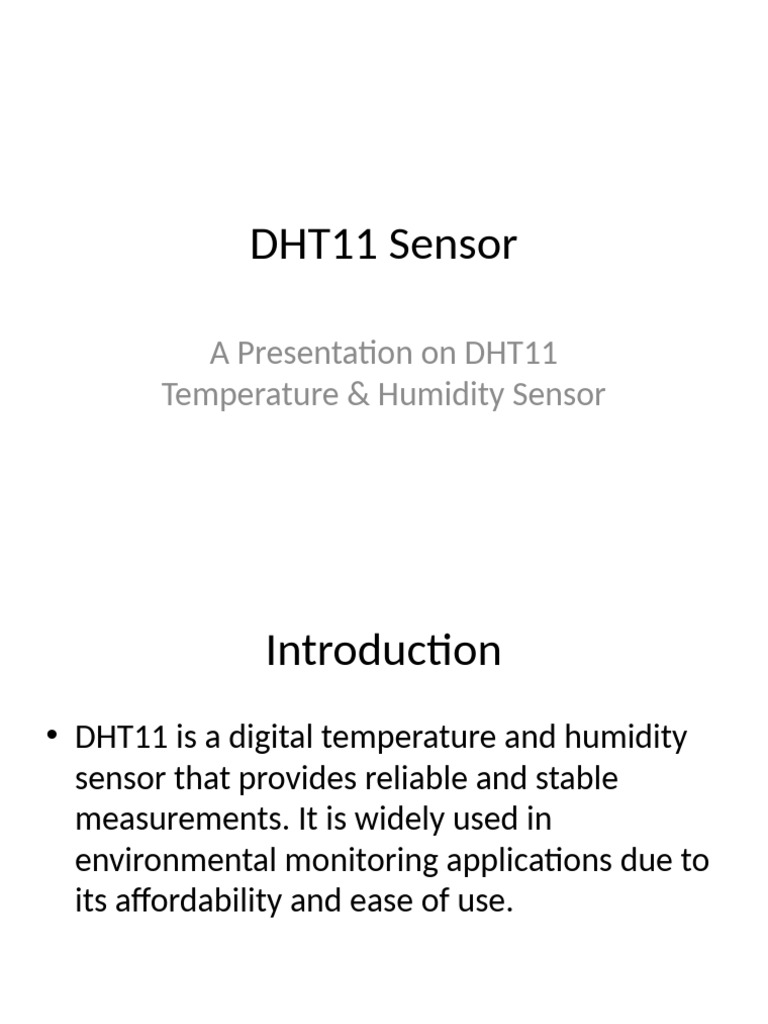 DHT11 Presentation | PDF
