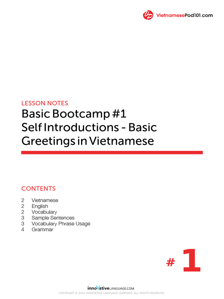 Learn Vietnamese - Level 1 Introduction To Vietnamese, Volume 1 Lesson ...