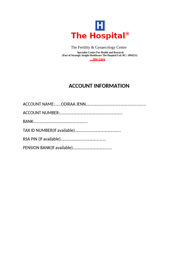 Account Information | PDF