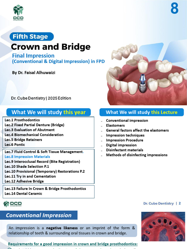 Crown5_Lec_8_Final_Impression_Conventional_&_Digital_in_FPD | PDF ...